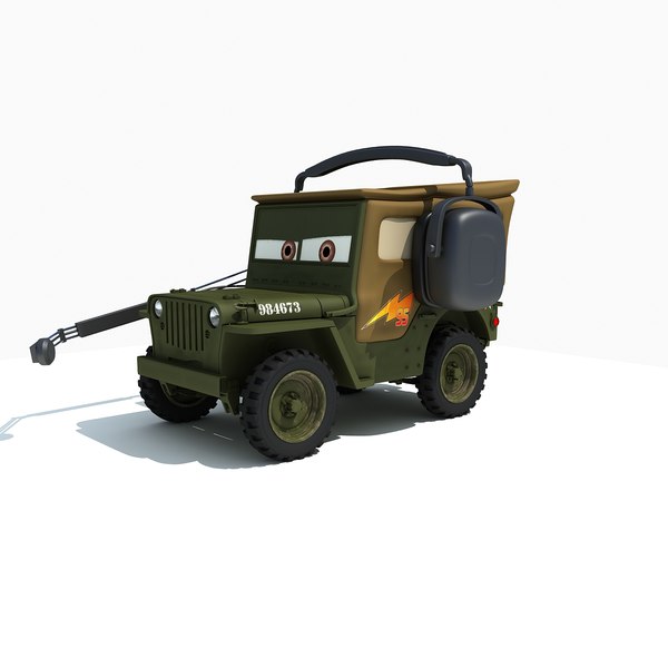 3d model sarge characters cars 2