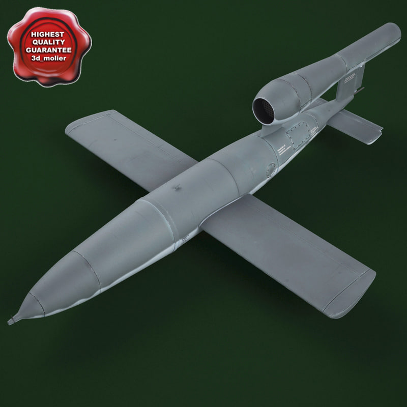 wwii german v1 flying 3d c4d