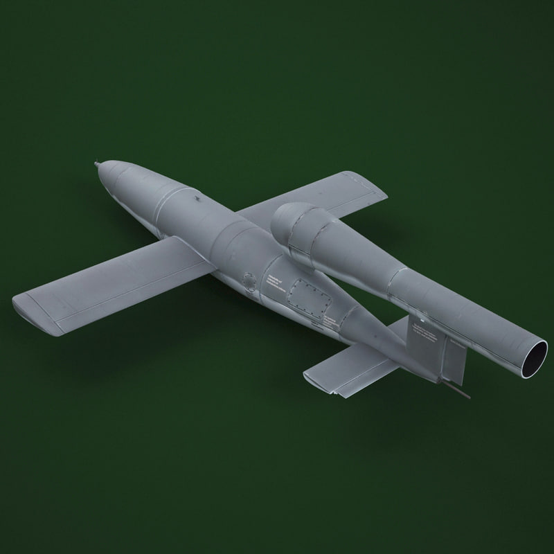 wwii german v1 flying 3d c4d