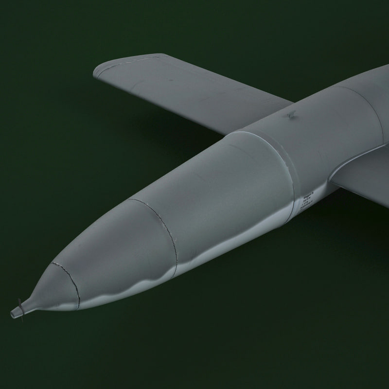 wwii german v1 flying 3d c4d