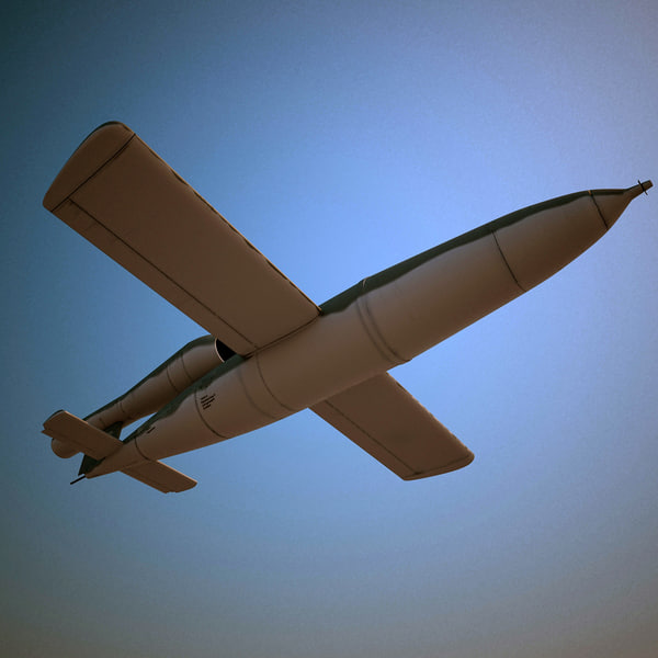 wwii german v1 flying 3d c4d