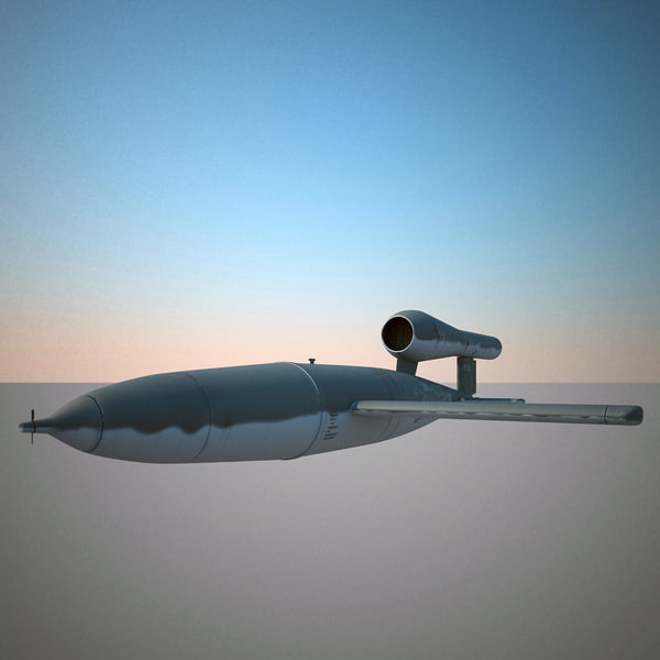wwii german v1 flying 3d c4d