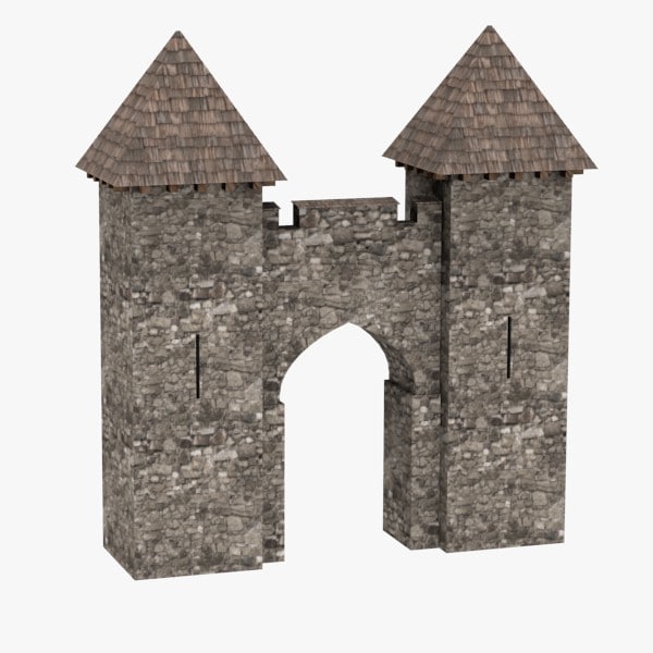 medieval gate 3d 3ds