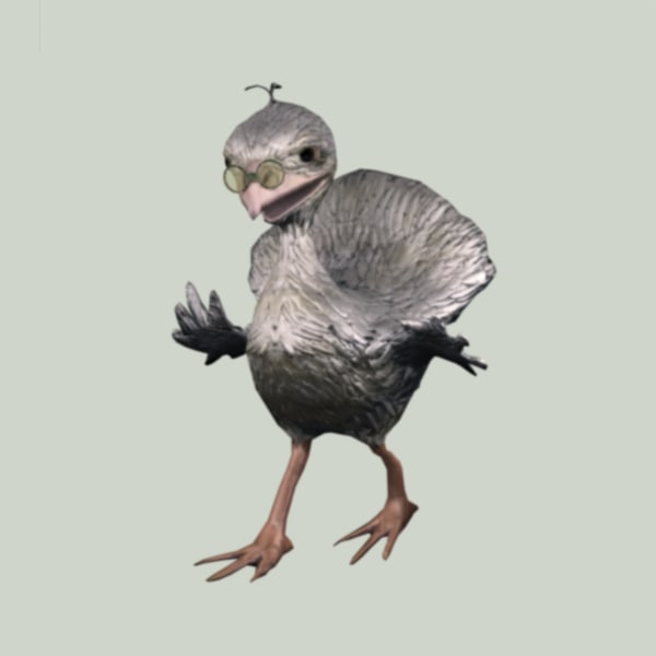 3d old bird animation