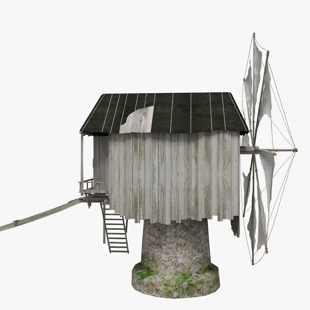windmill old 3d model