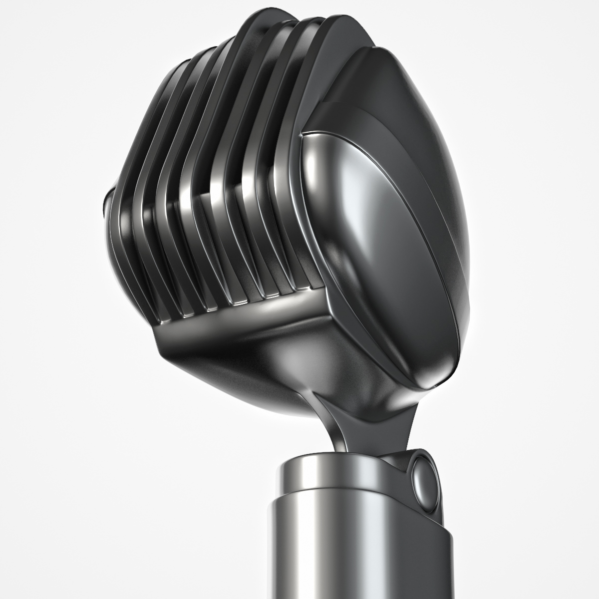 3d model of retro microphone