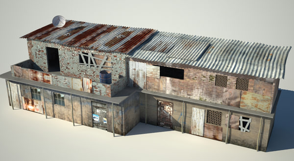 3d slum house