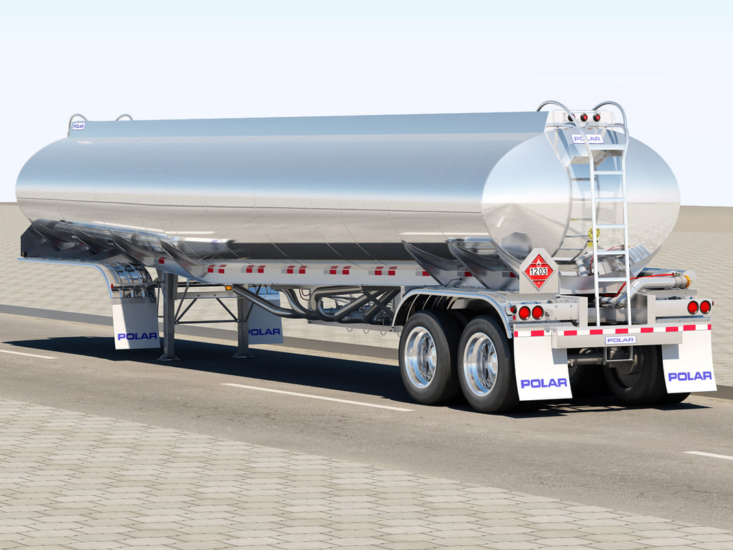 3d model semitrailer tank polar 1