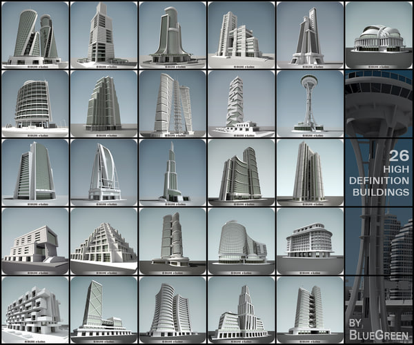 3d 3ds dutch buildings