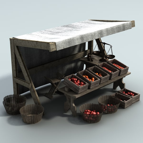 medieval fantasy stall 3d model