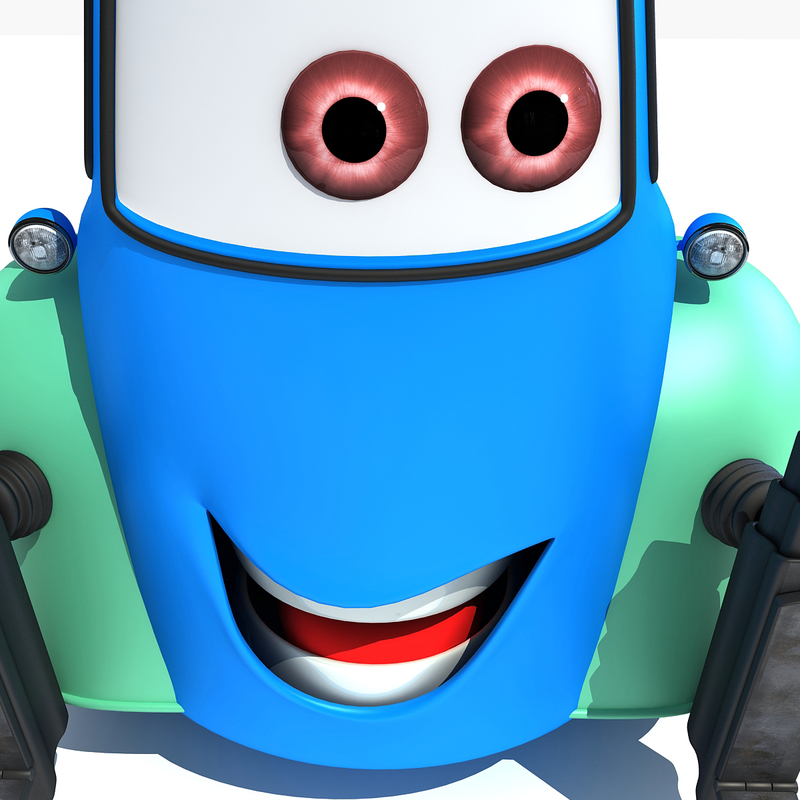 characters disney pixar cars 3d model