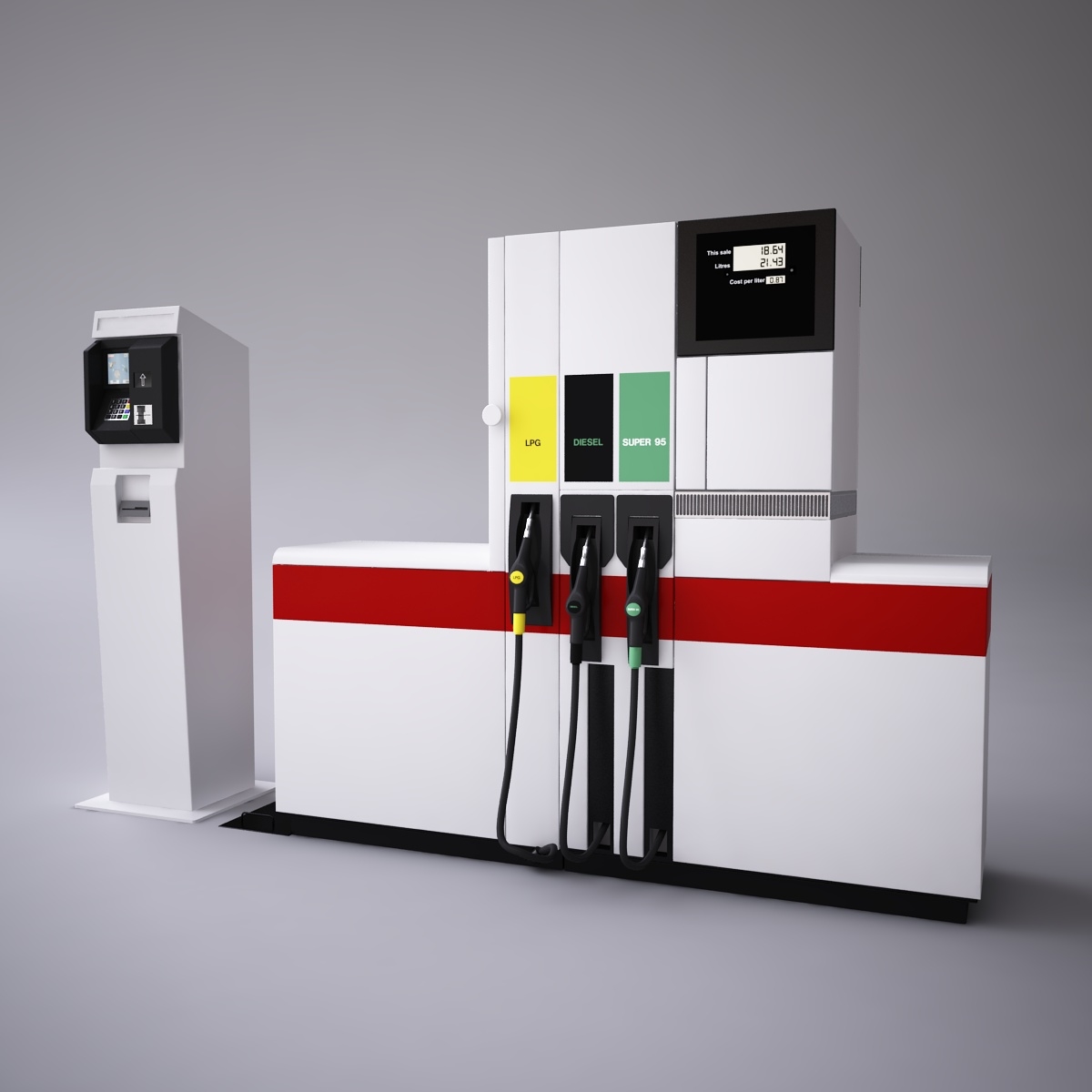 fuel dispenser 3d max