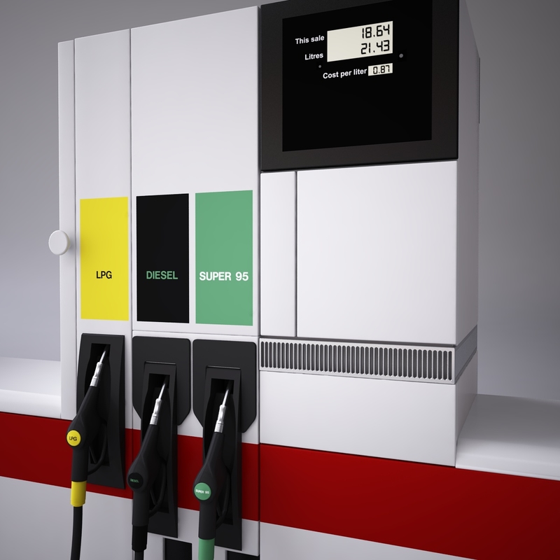 fuel dispenser 3d max