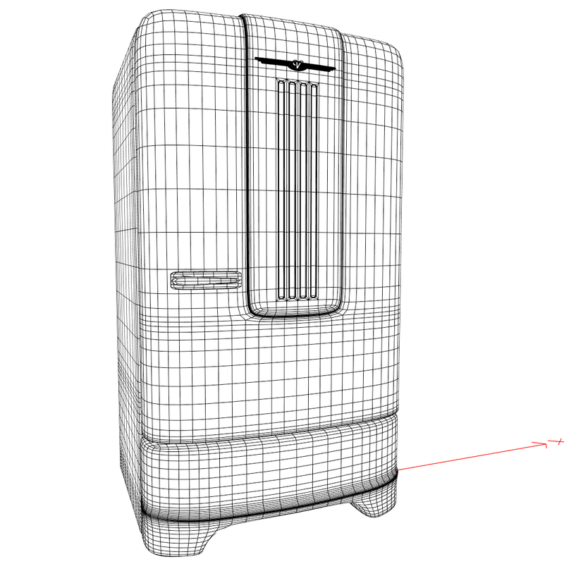 3d model realistic refrigerator