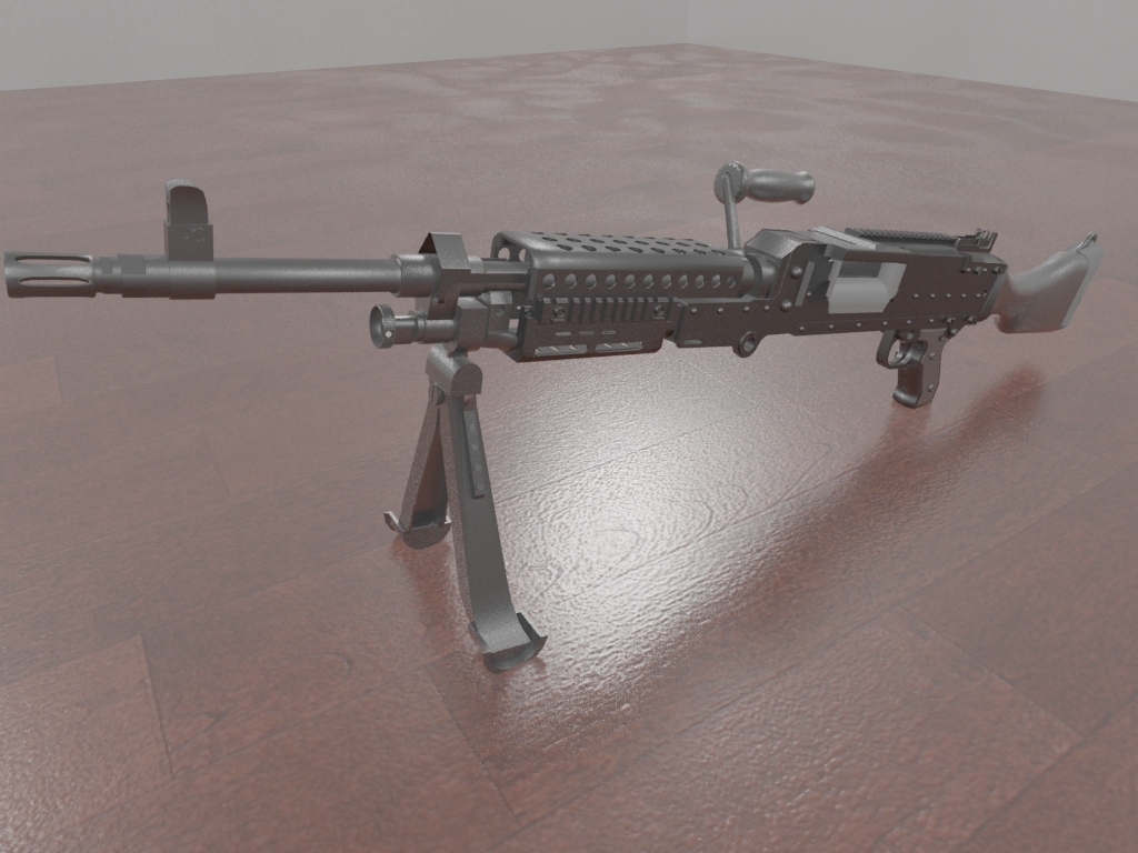 m240b machine 3d model