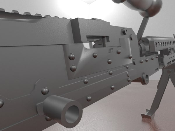 m240b machine 3d model