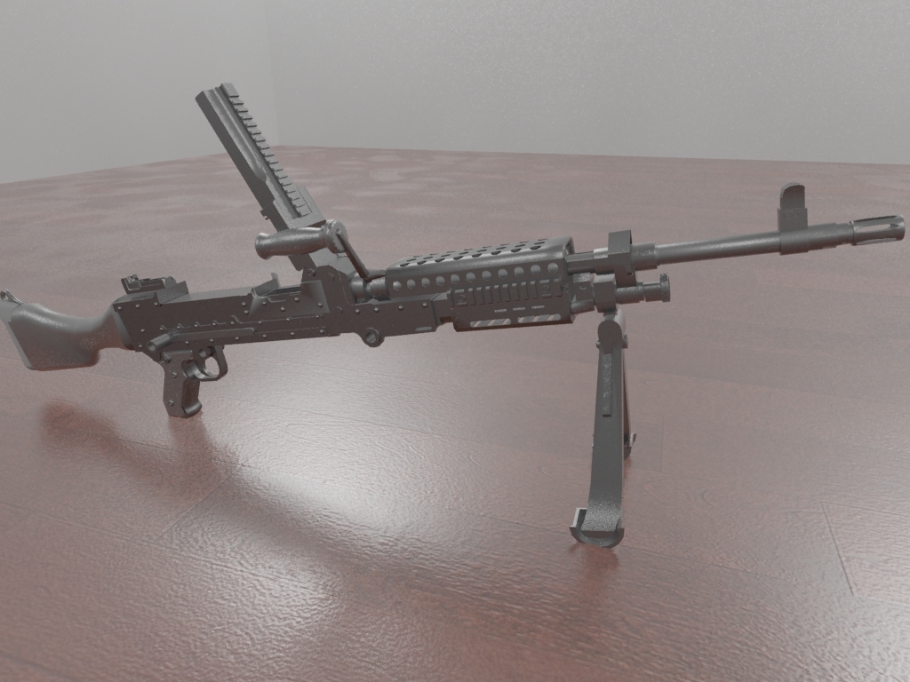 m240b machine 3d model