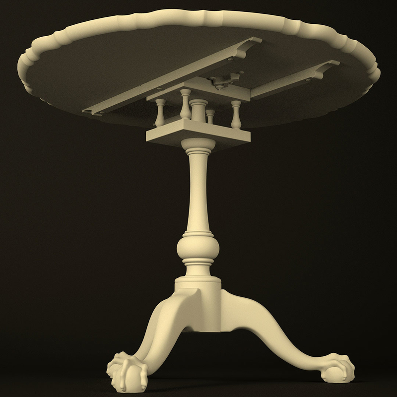 3d tea table model