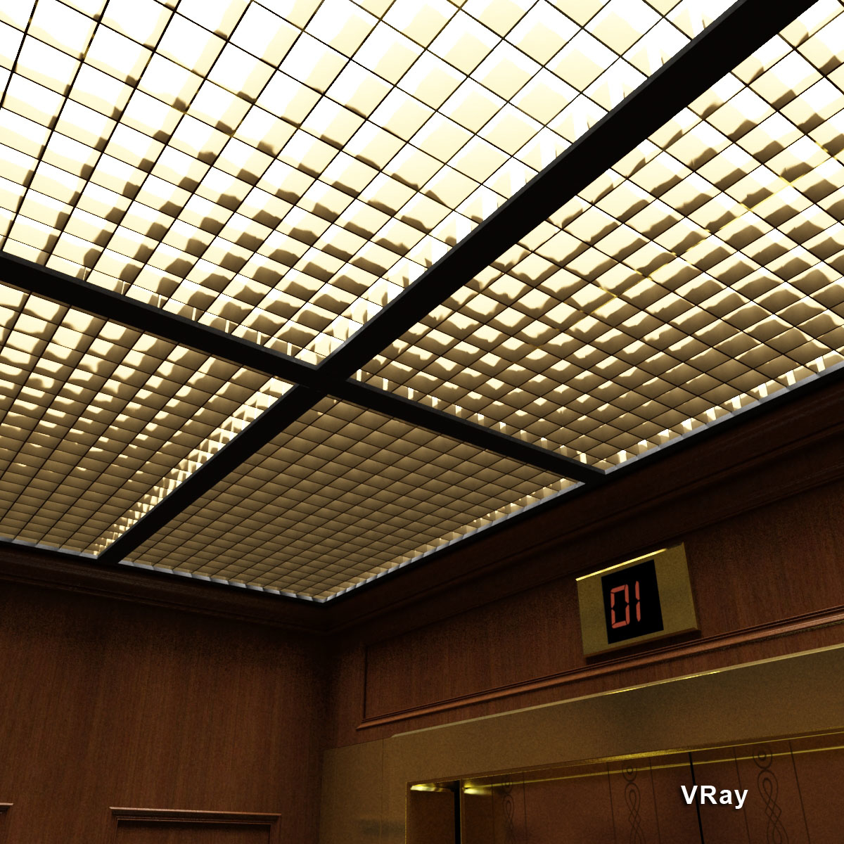 passenger elevator wood paneling max