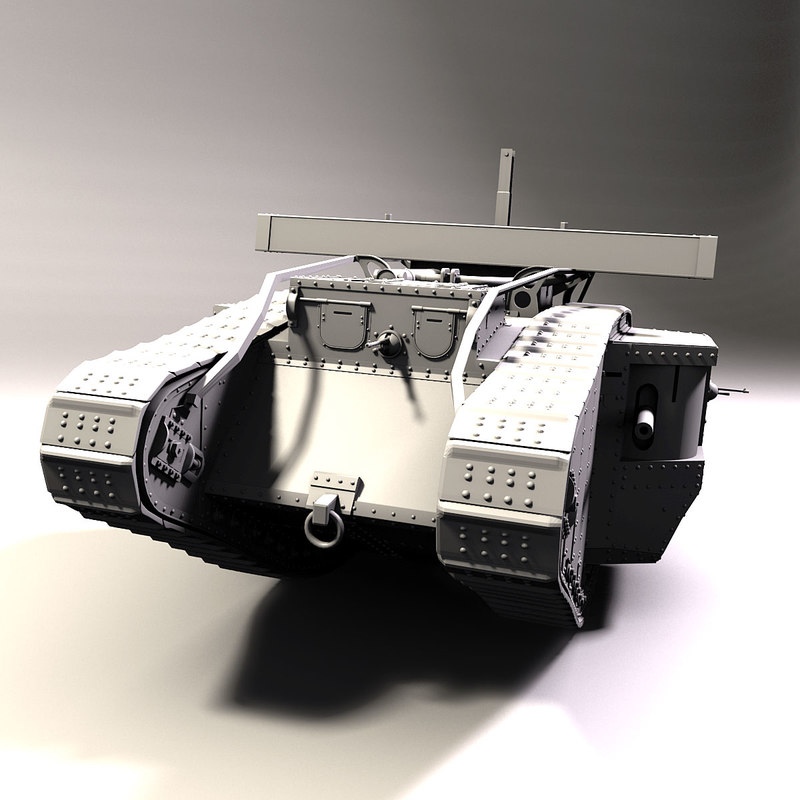 british mark v tank 3d obj