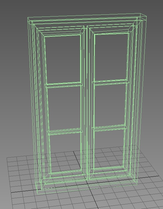 free window glass 3d model
