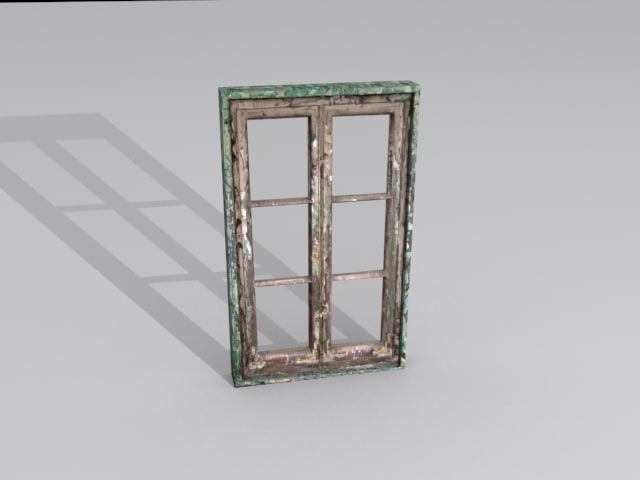 free window glass 3d model