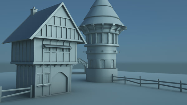 medieval building 3d model