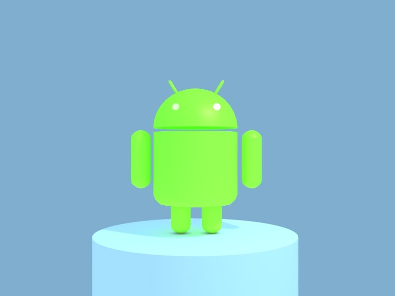 3d model android mascot logo