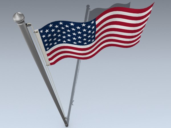 flag united states 3d model