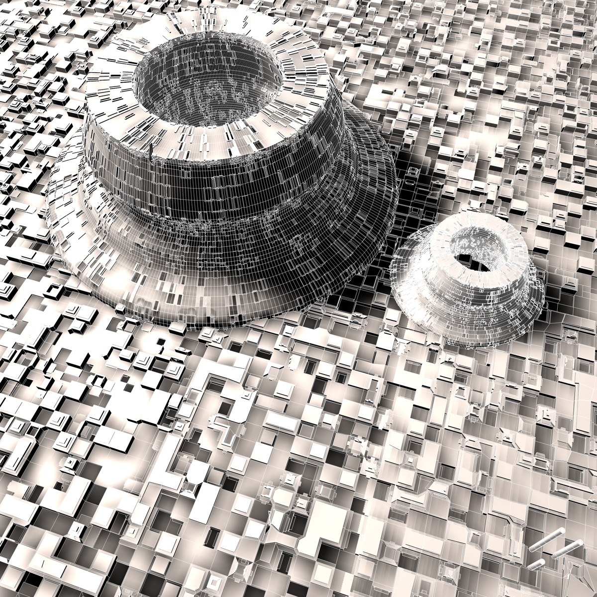 3d simple greeble model