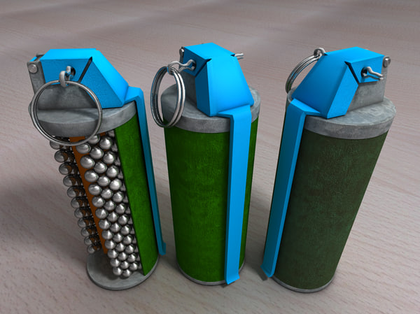 3d open hand grenade cross section