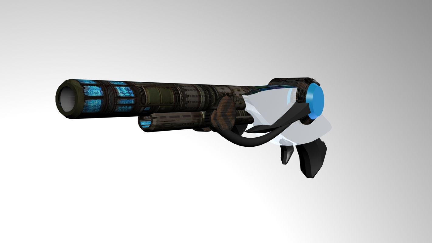 3ds max sci-fi gun