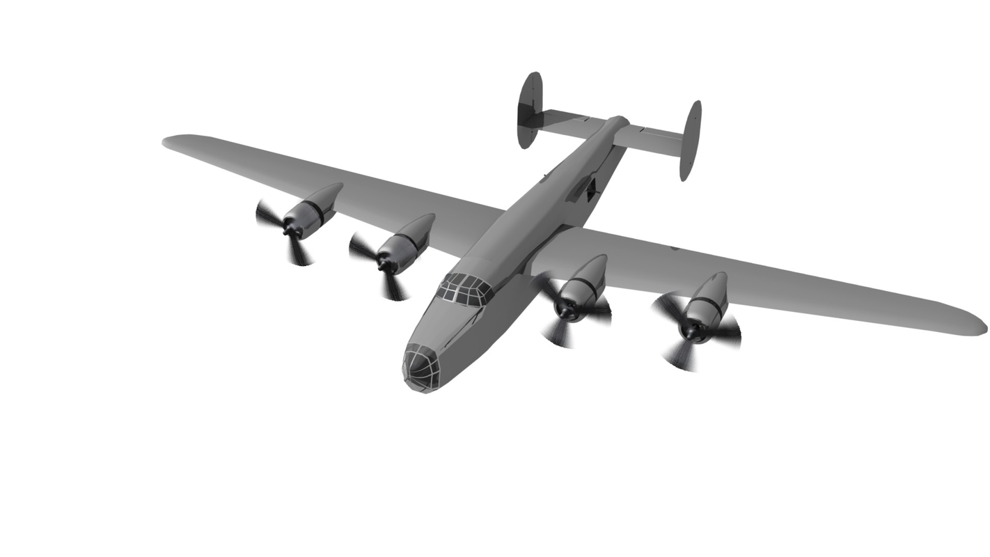 free b-24 liberator 3d model