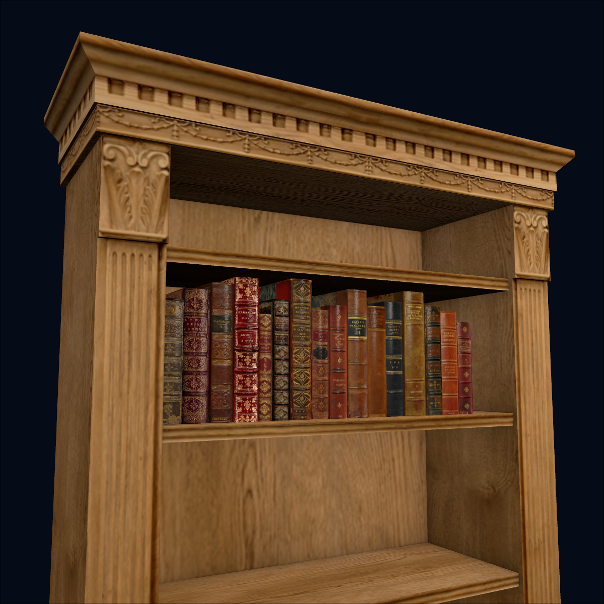 3ds max bookcase books