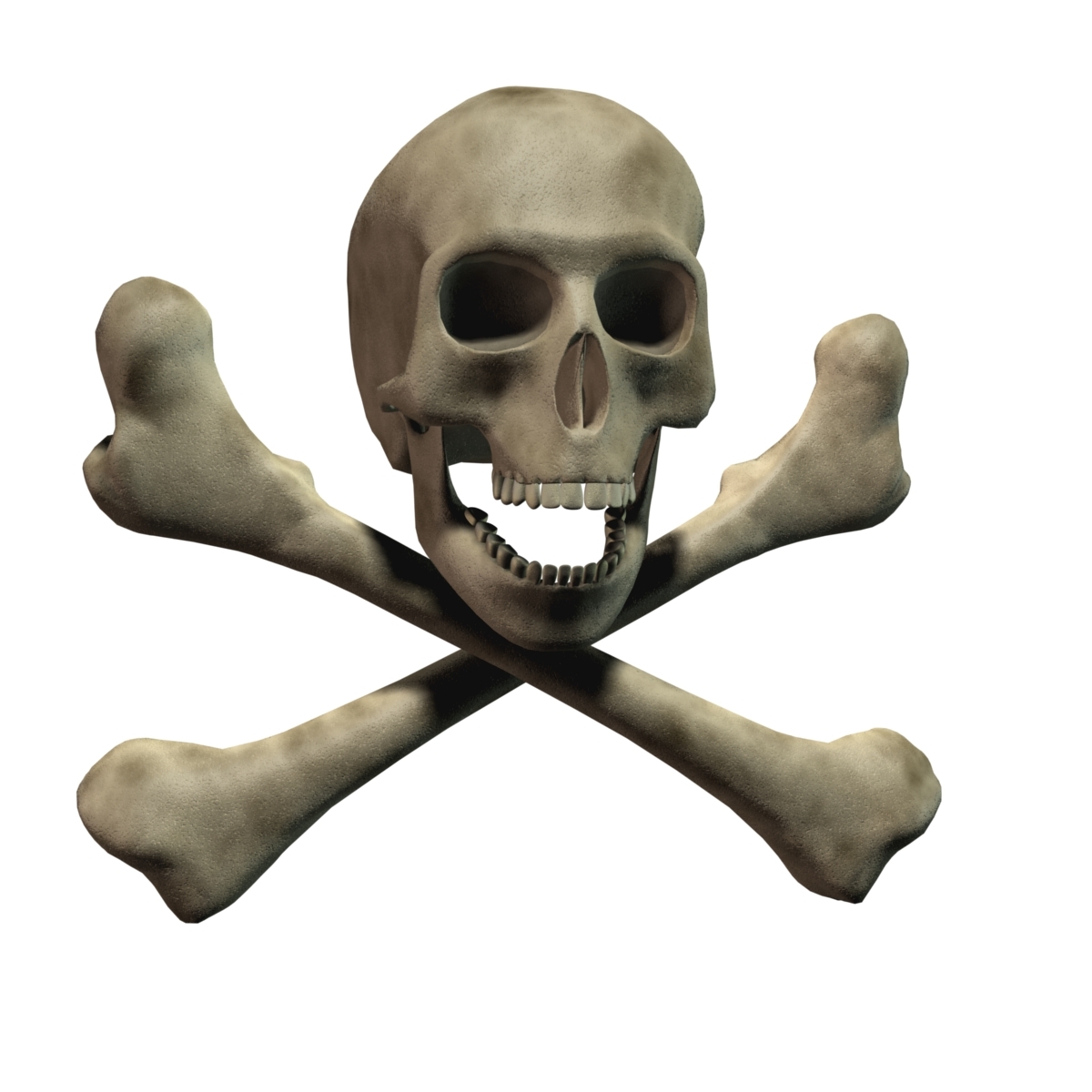 3d pirate skull crossbones model