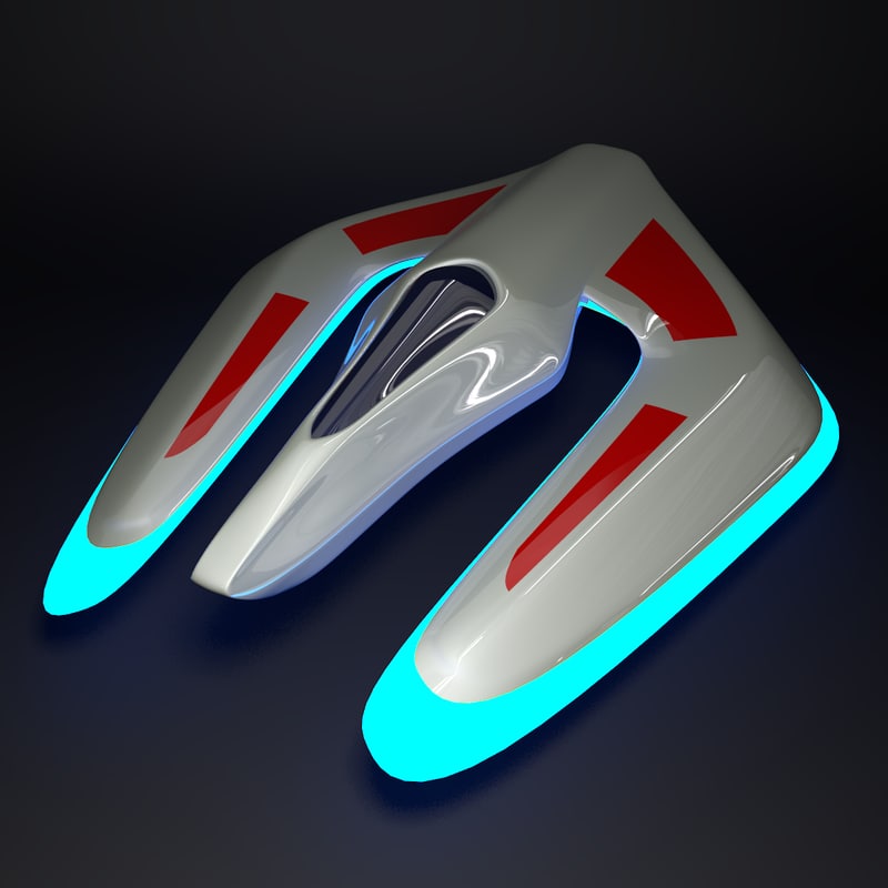 futuristic spacecraft 3d model