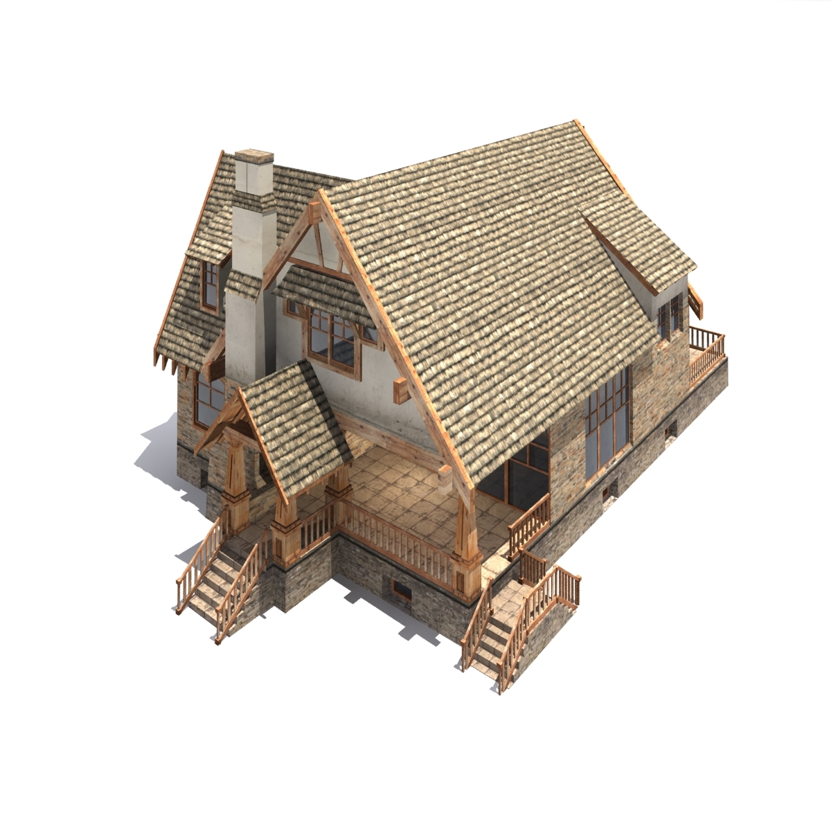 old house 3d 3ds