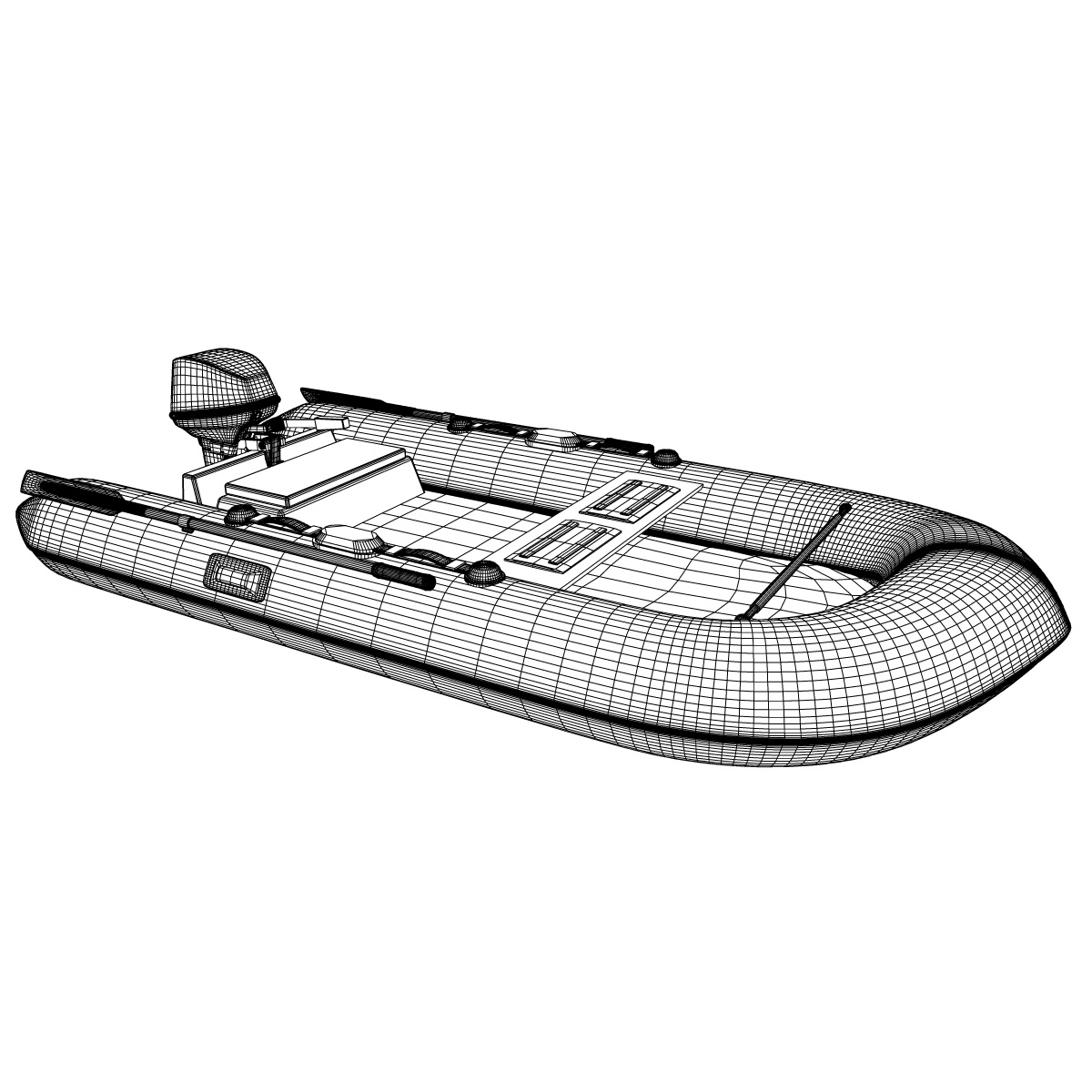 3d inflatable boat model