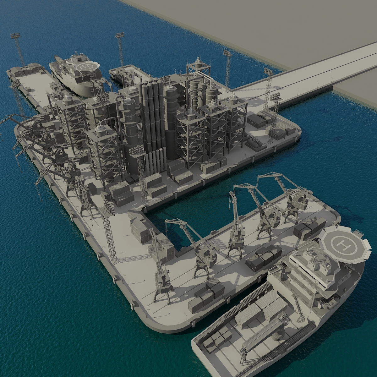 maya industrial port plant vessel