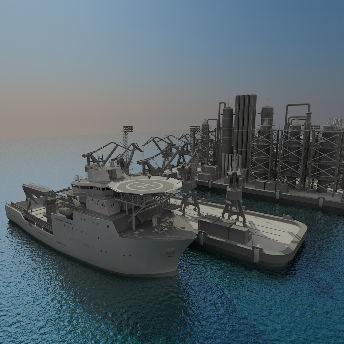 maya industrial port plant vessel