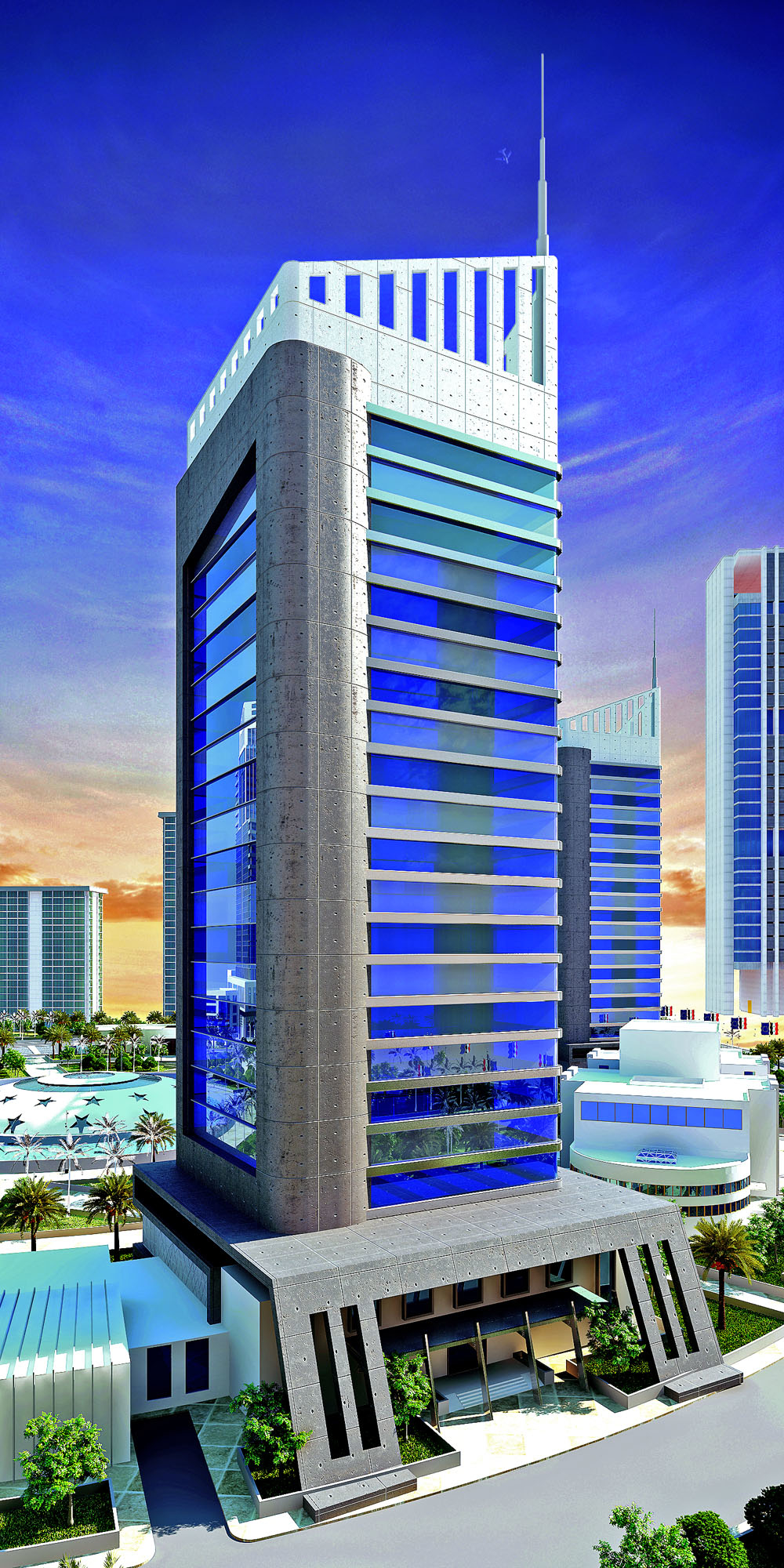 skyscraper floor 3d model