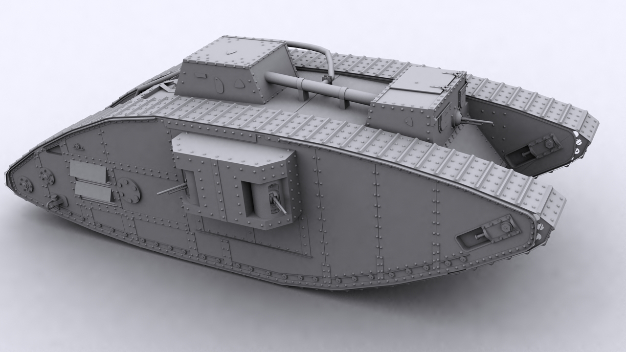 3d model british mark v