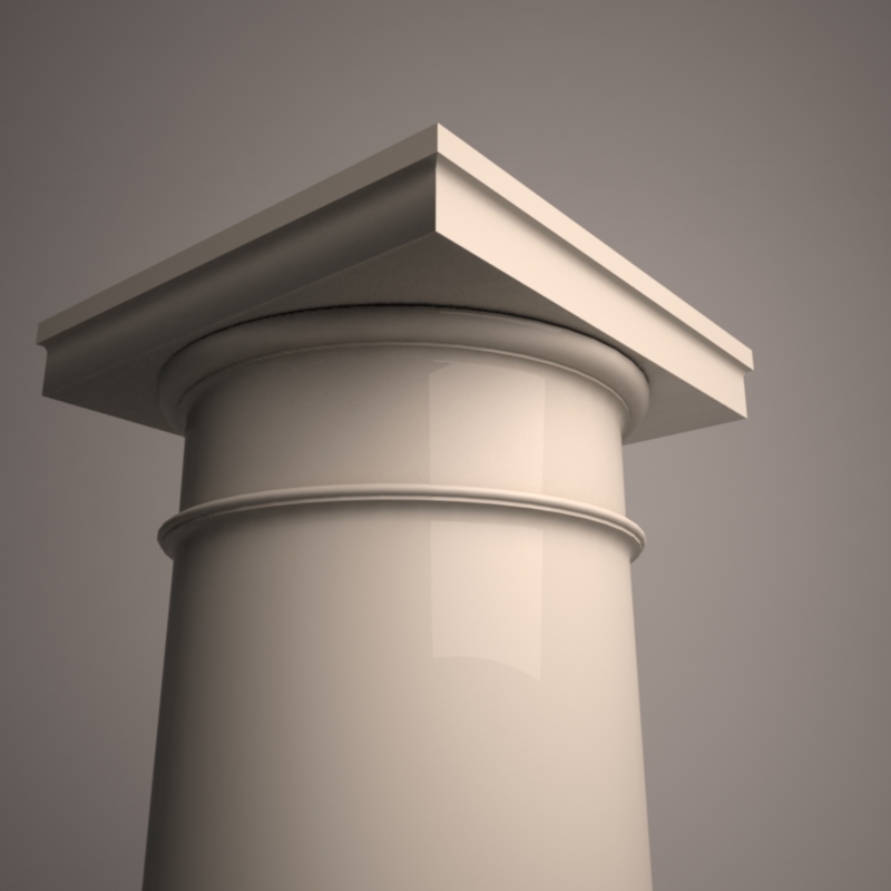 ancient roman tuscan column 3d model