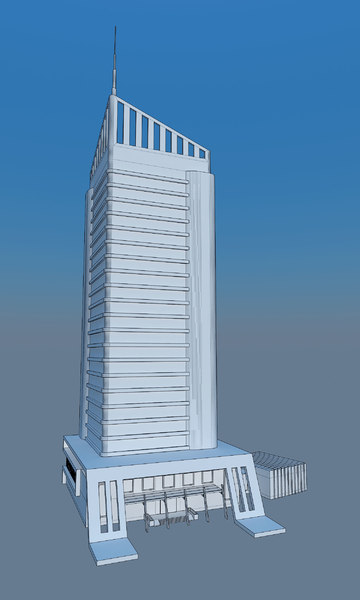 skyscraper floor 3d model