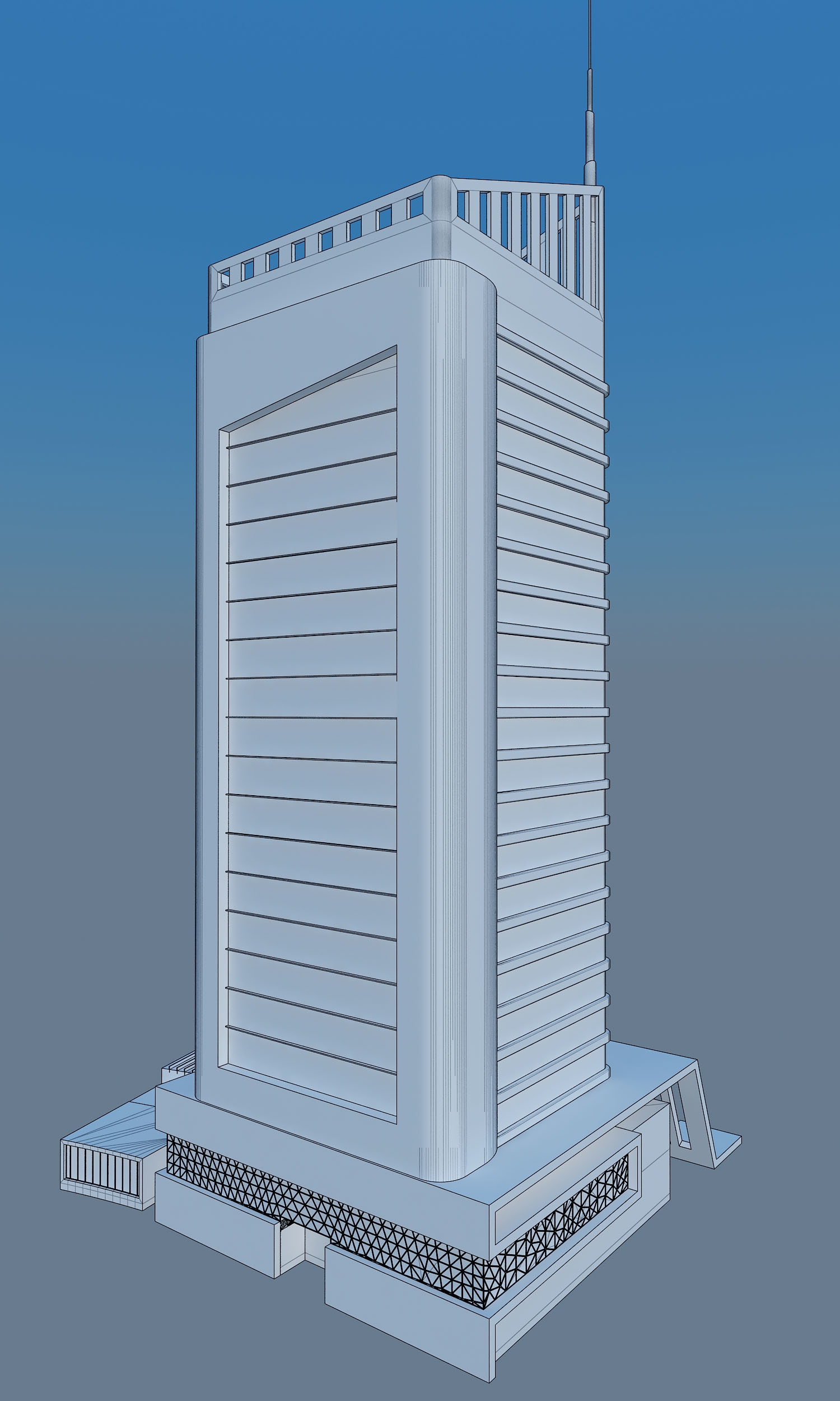 skyscraper floor 3d model