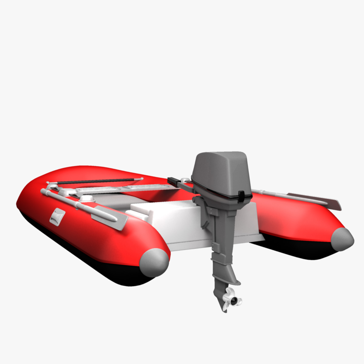 3d inflatable boat model