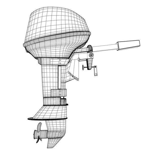 outboard motor 3d model