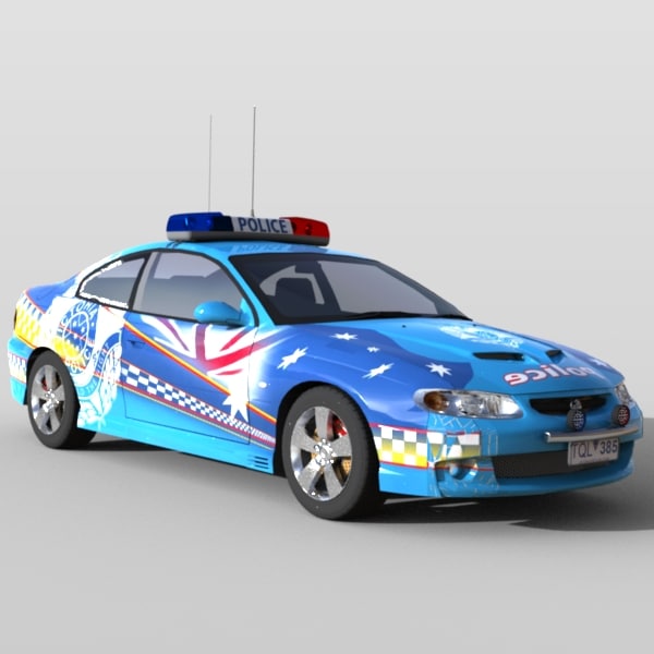 modelo 3d Coche de policía de Holden Monaro - TurboSquid 606833