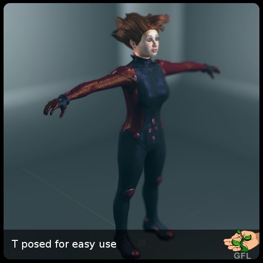 free human woman girl 3d model