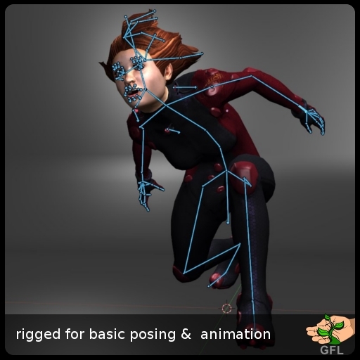 free human woman girl 3d model